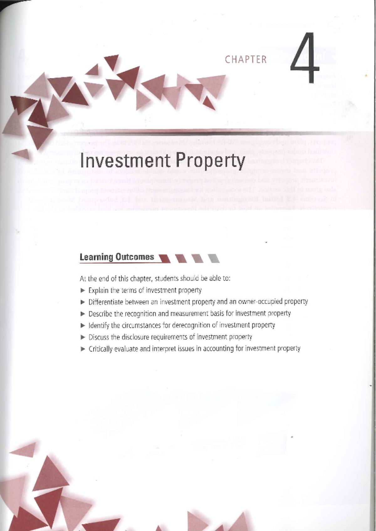 FAR 2 - Chapter 4 Investment Property - CHAPTER 4 Investment Property ...