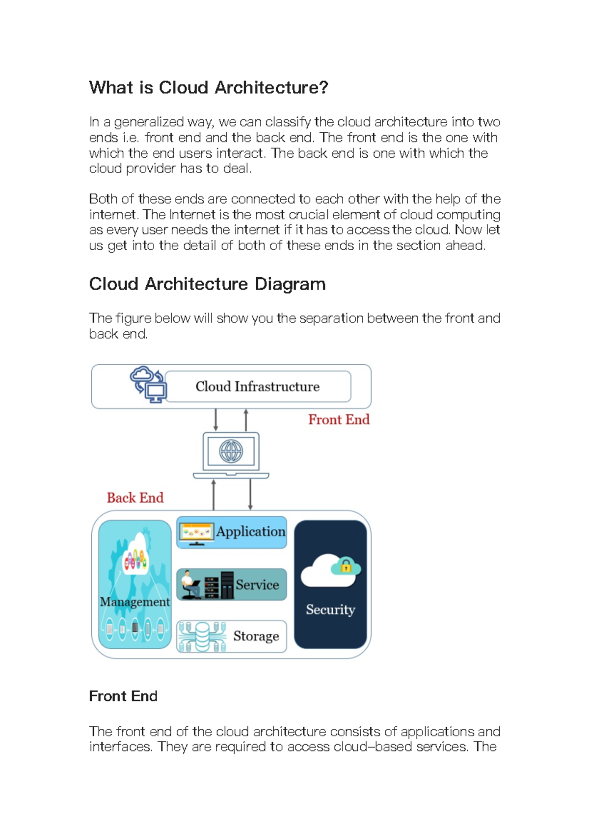 Cloud Architecture - What is Cloud Architecture? In a generalized way ...