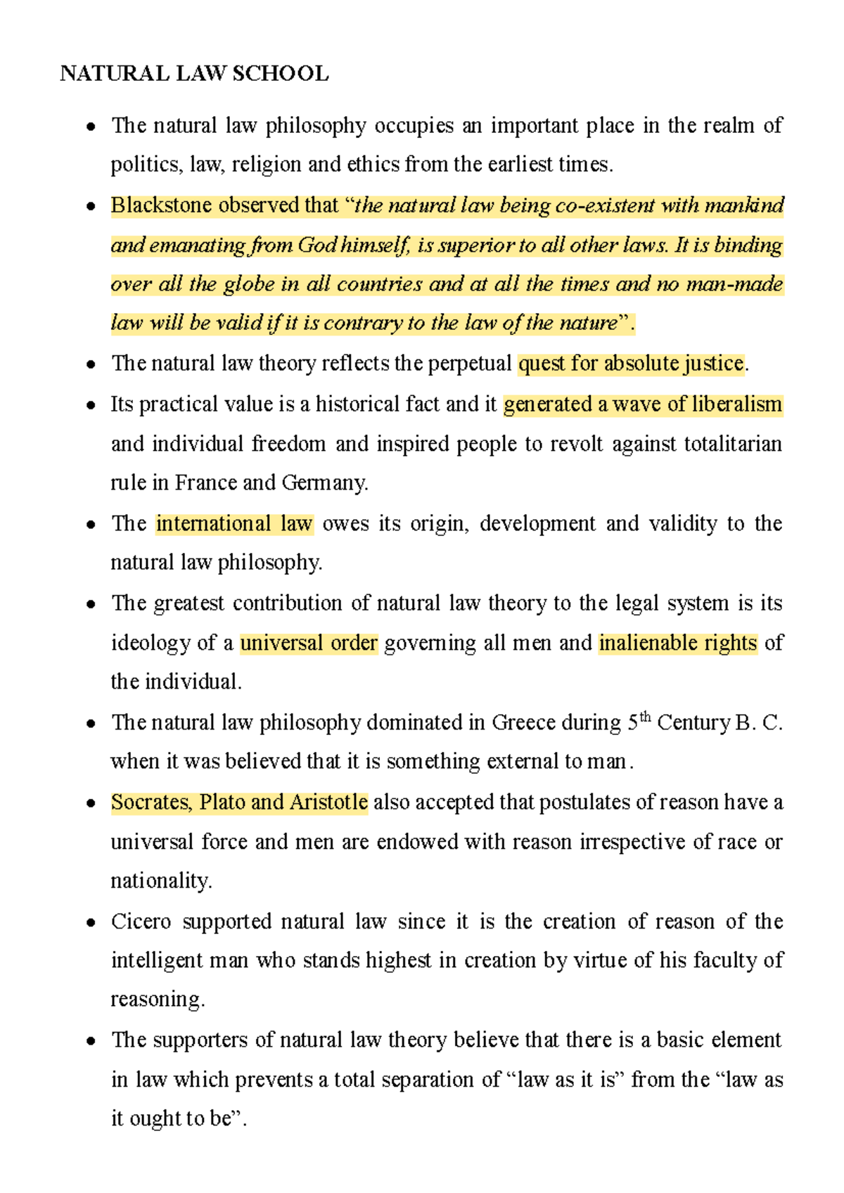 Natural LAW School - NATURAL LAW SCHOOL The natural law philosophy ...