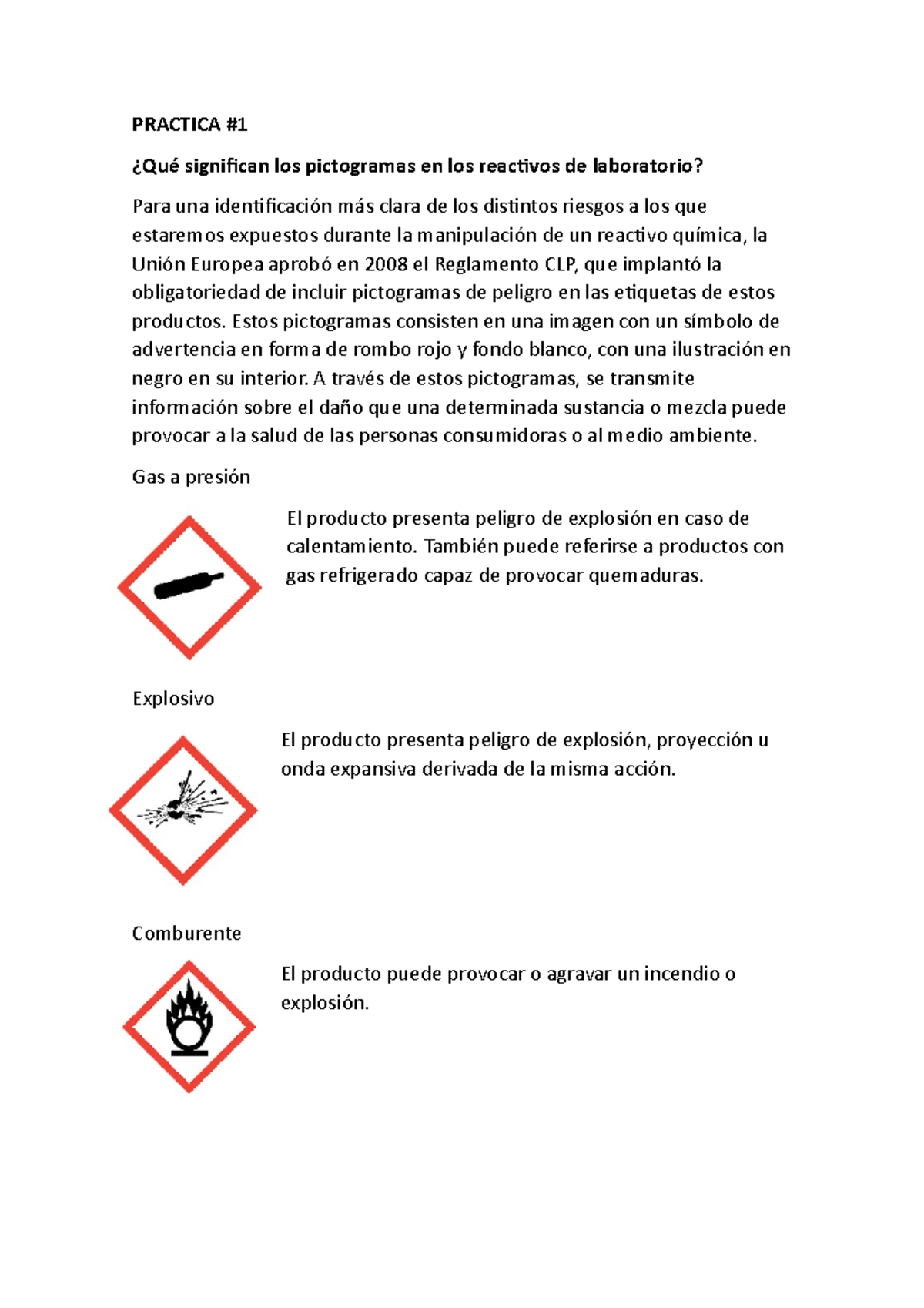 Qué significan los pictogramas en los reactivos de laboratorio ...