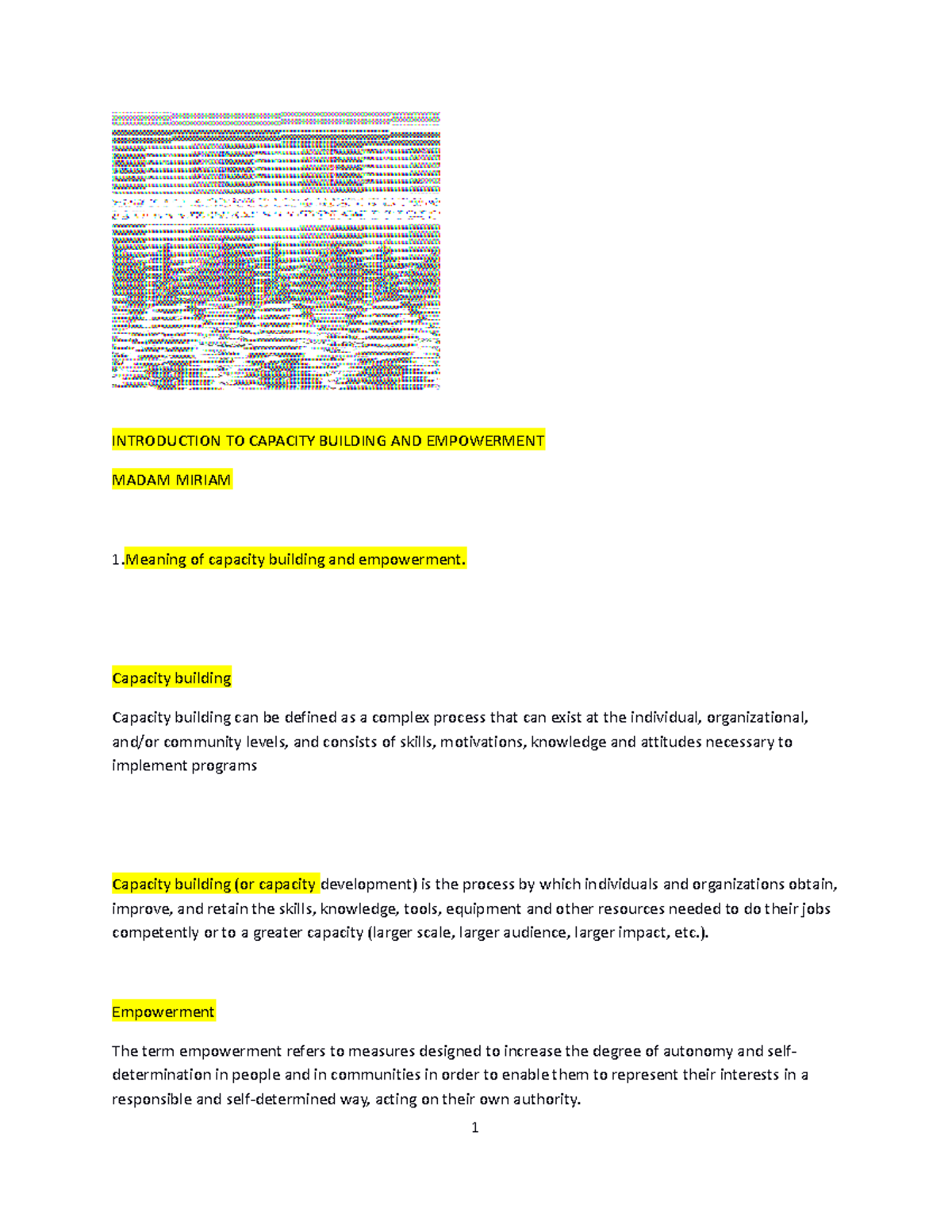 Capacity Building AND Empowerment 2020 - INTRODUCTION TO CAPACITY ...