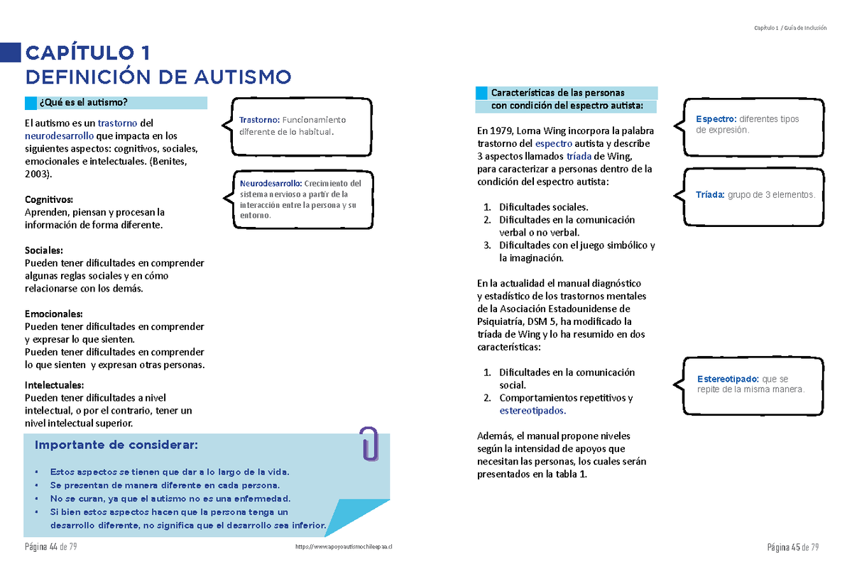 TEA GUIA InclusióN - tea - CAPÍTULO 1 DEFINICIÓN DE AUTISMO ¿Qué es el ...