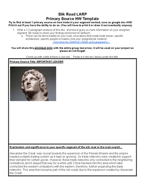 Unit 2 DBQ Practice - Mongol Docs - Unit 2: Impacts of the Mongols - DBQ Skills Practice DBQ ...