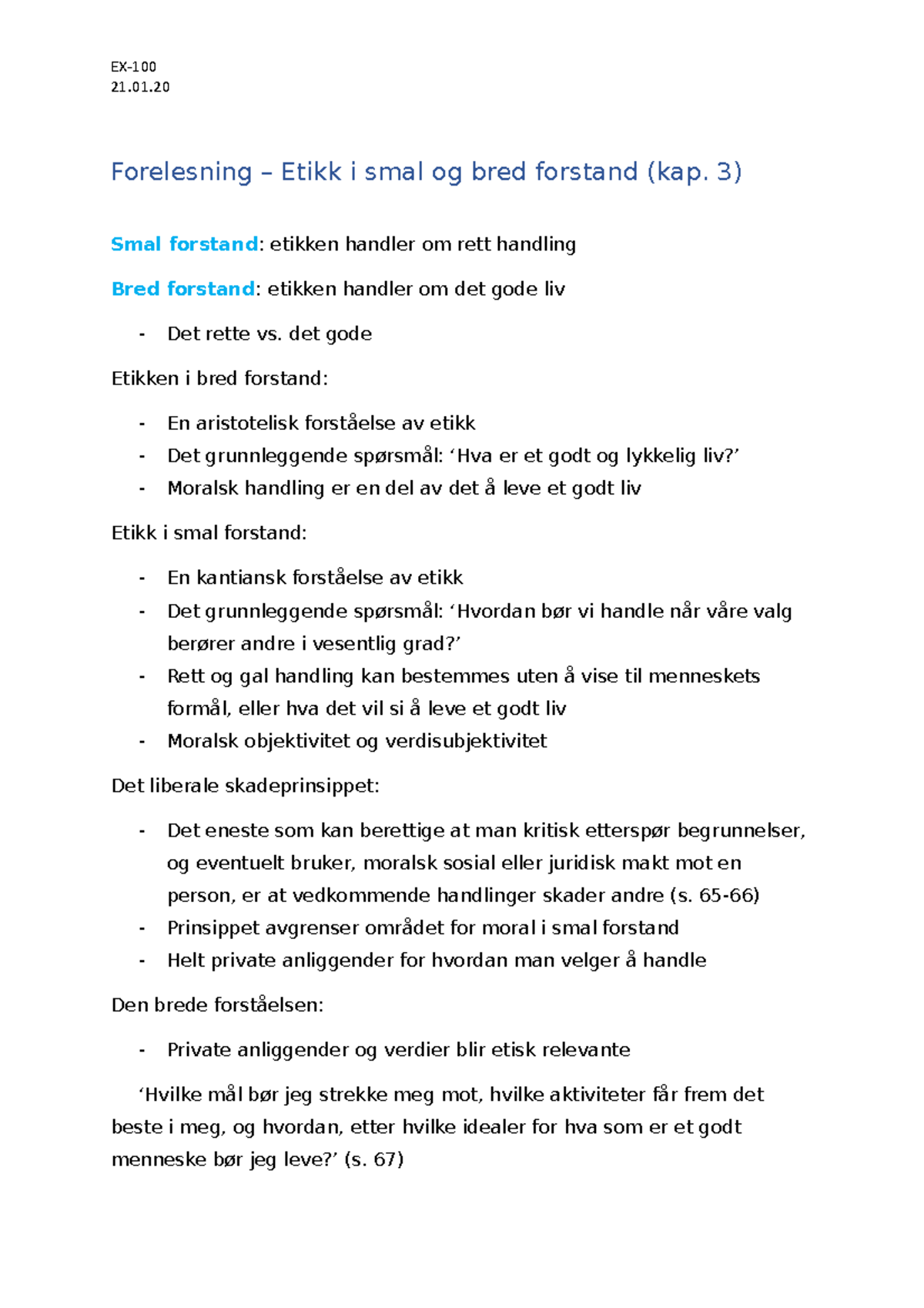 Forelesning - Etikk i smal og bred forstand. Diskursetikk (kap. 3 og 4) - Forelesning – Etikk i ...