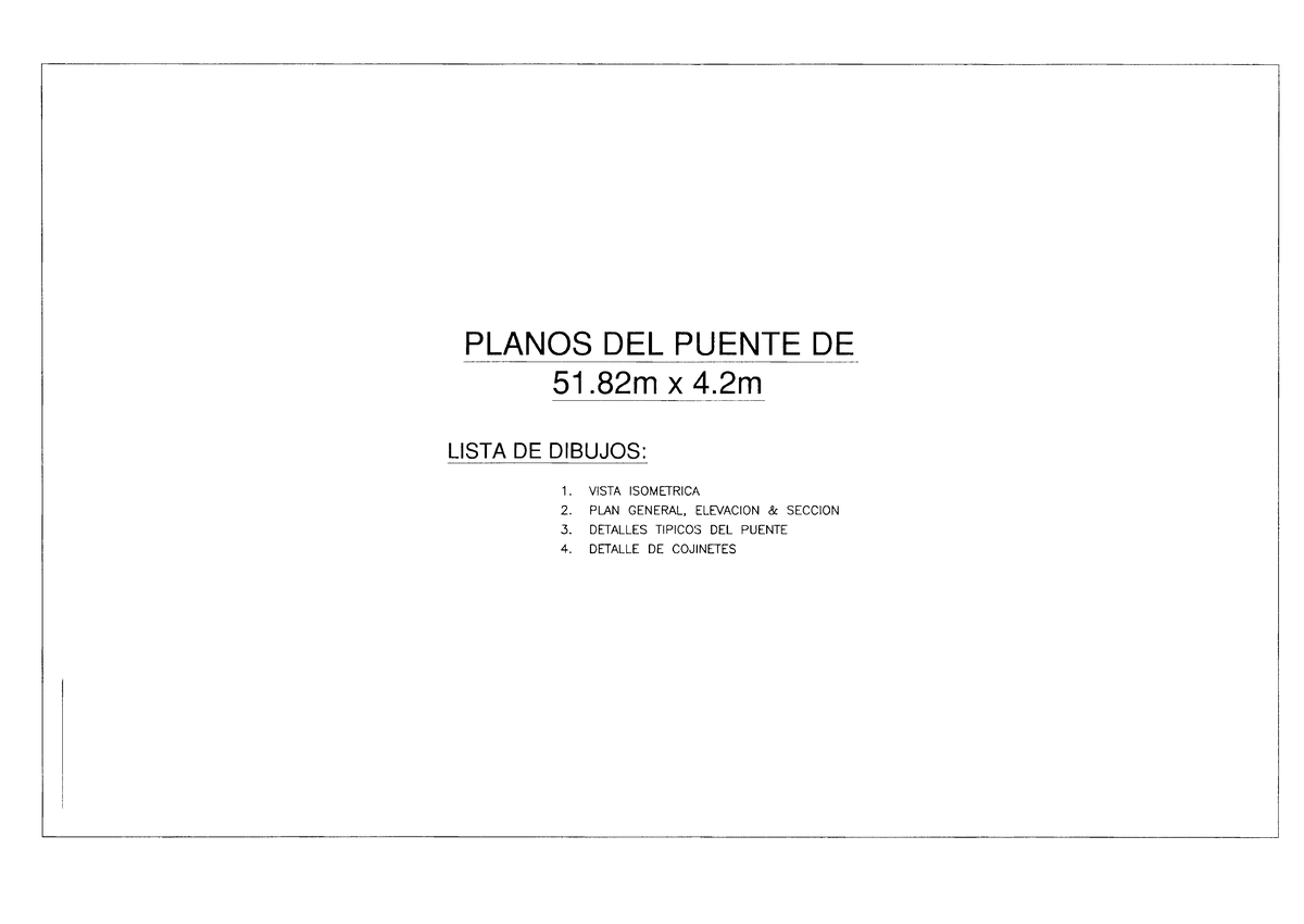3 Planos Puente Modular P L A N O S D E L P U E N T E D E 5 1 8 2