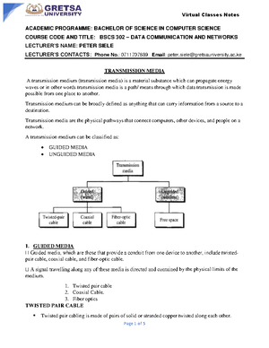 BSCS 302 - Lect Notes 4 - Protocols AND Standards - Virtual Classes ...