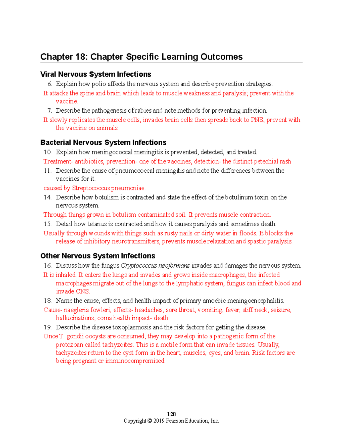 Chp 18 Objectives - Chapter 18: Chapter Specific Learning Outcomes Viral Nervous System ...