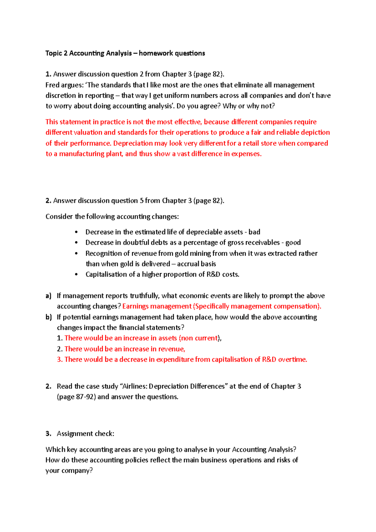 Topic 2 - questions - FSA Docs - Topic 2 Accouning Analysis – homework ...