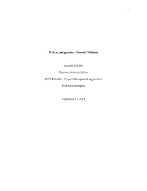 MGT410 Homework Set 1 - Notes - MGT 410 Homework Set 1 Provide a short ...