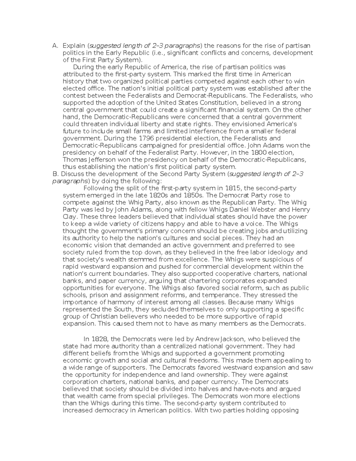 2 - task 2 - A. Explain (suggested length of 2–3 paragraphs) the ...