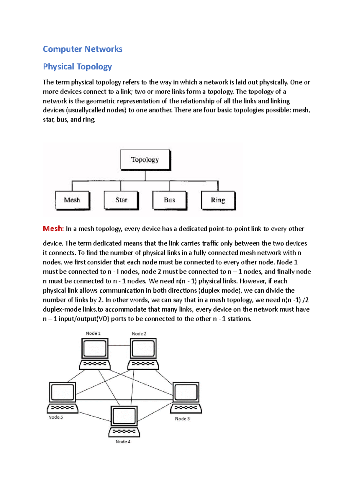 CN topology - Includes computer networks topologies - Computer Networks ...