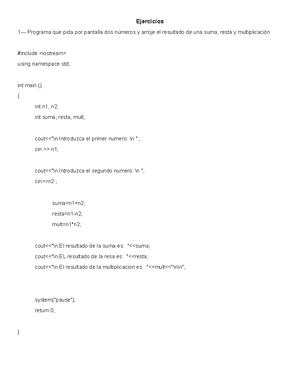 Ejercicios Propuestos y Resueltos en Cpp - C++ Libro práctico de Programación en C++ C ++ Bloque ...