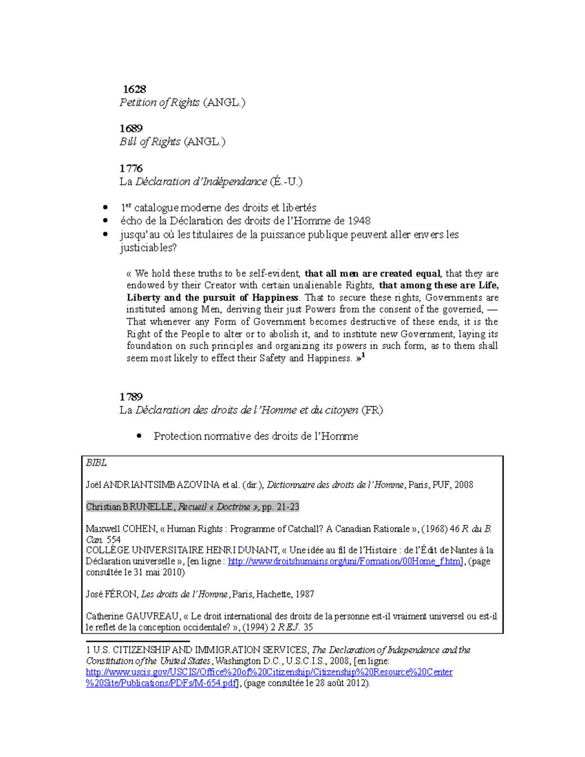 Petition of Rights - Lampron - 1628 Petition of Rights (ANGL.) 1689 ...