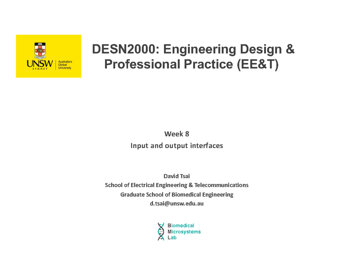 Wk8-slides-annotated - DESN2000: Engineering Design & Professional Practice (EE&T) Week 8 - Studocu
