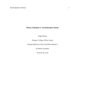 Bronfenbrenner’s Ecological Model - Theory Worksheet 1 : Systems ...