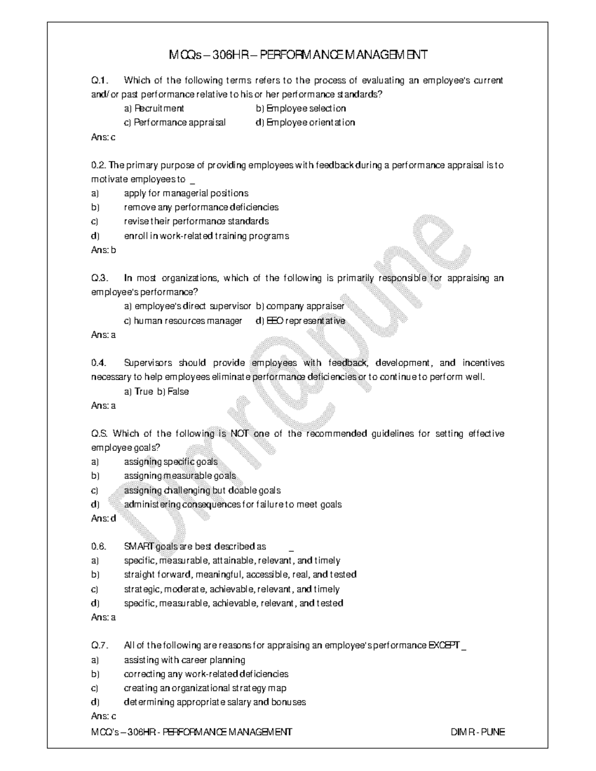 306 HR Performance Management MCQs 306HR PERFORMANCE MANAGEMENT Q 306-hr-performance-management-mcqs-306hr-performance-management-q