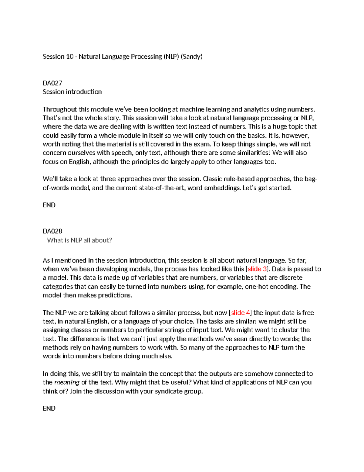 DA scripts session 10 - Data notes script - Session 10 - Natural ...