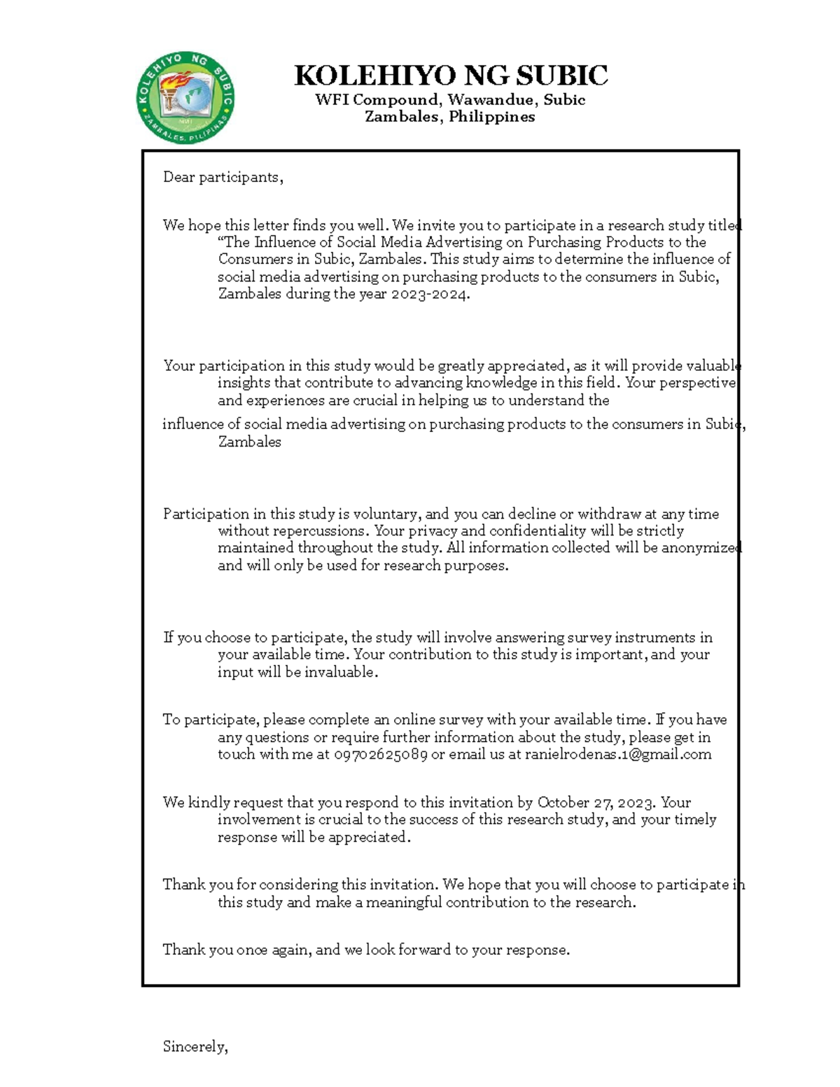 qwerty illuminous - Dear participants, We hope this letter finds you ...