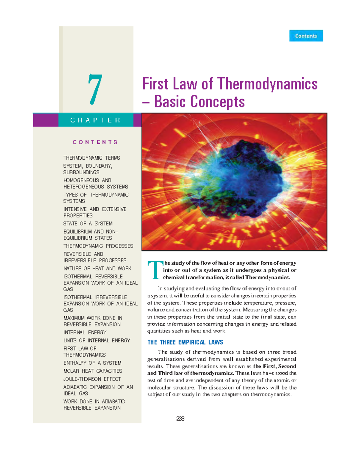 Chapter 7. First Law of Thermodynamics - 236 77777 PHYSICAL CHEMISTRY T ...