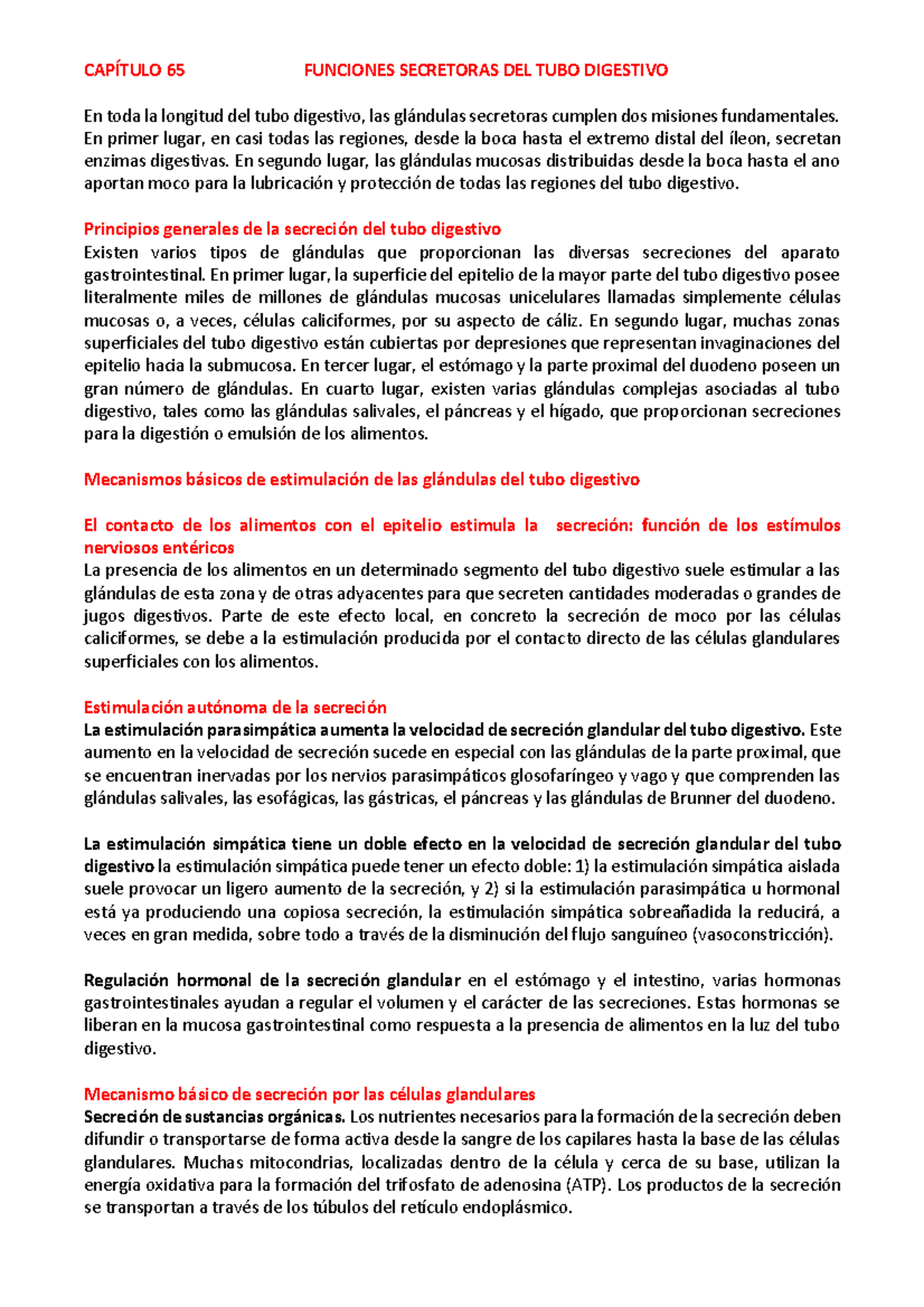 Capítulo 65 Funciones Secretoras del Tubo Digestivo - Warning: TT: undefined function: 32 ...
