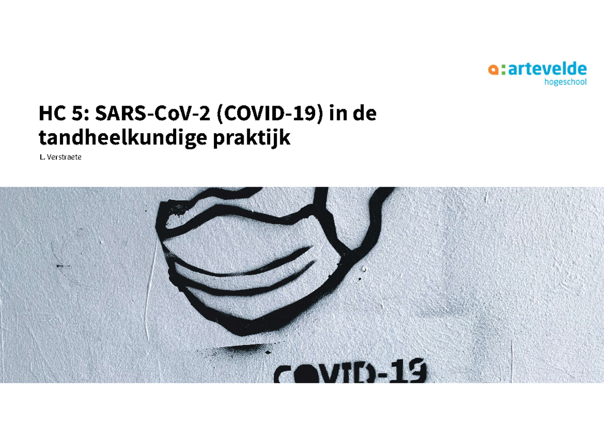SARS-COV-2 infectiepreventie - HC 5: SARS-CoV-2 (COVID-19) in de ...