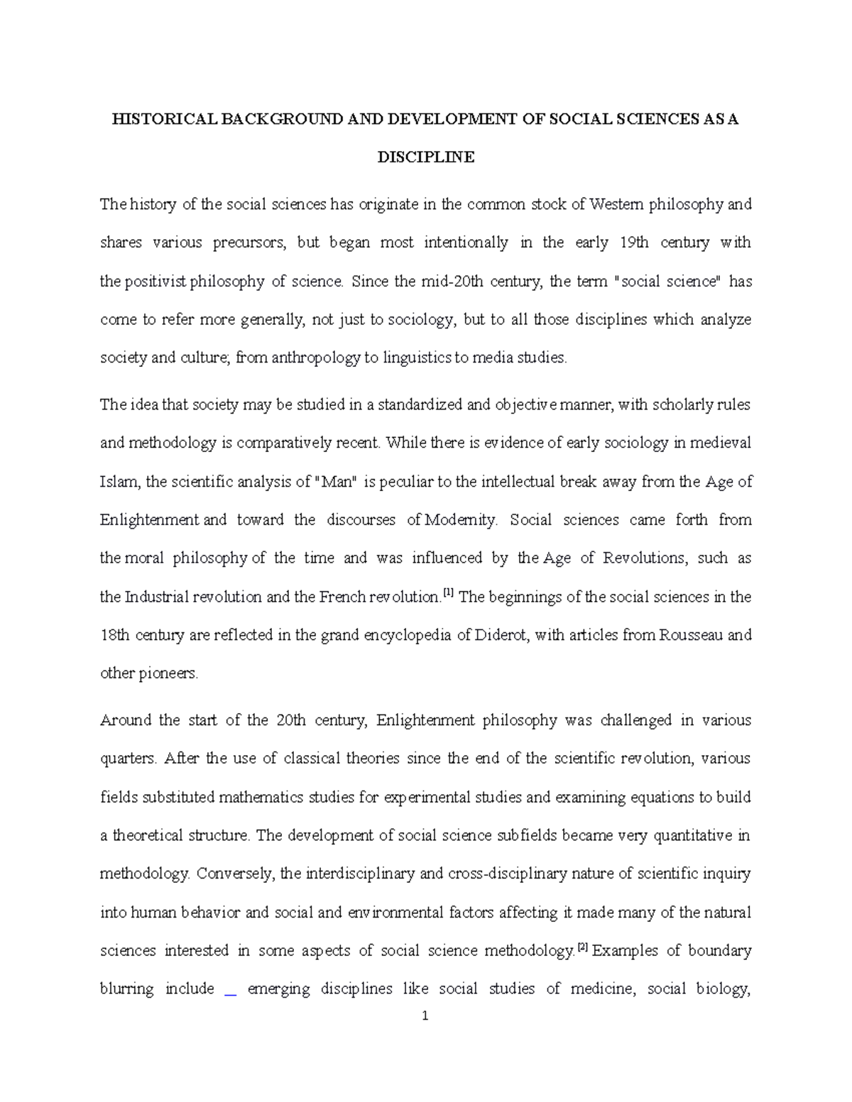 Social Science - siwes - HISTORICAL BACKGROUND AND DEVELOPMENT OF ...