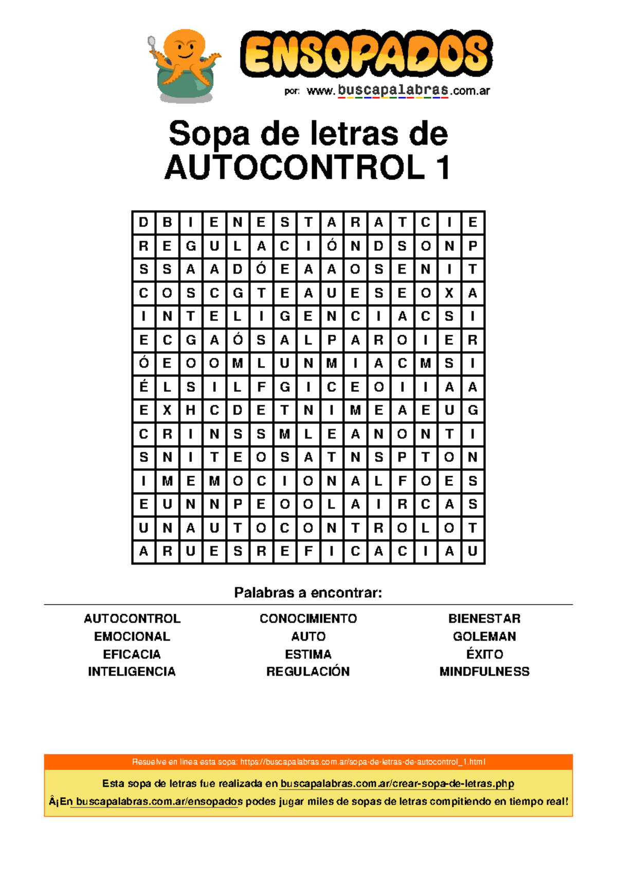 Sopa-de-letras-de-autocontrol 1 - Sopa de letras de AUTOCONTROL 1 D B I ...