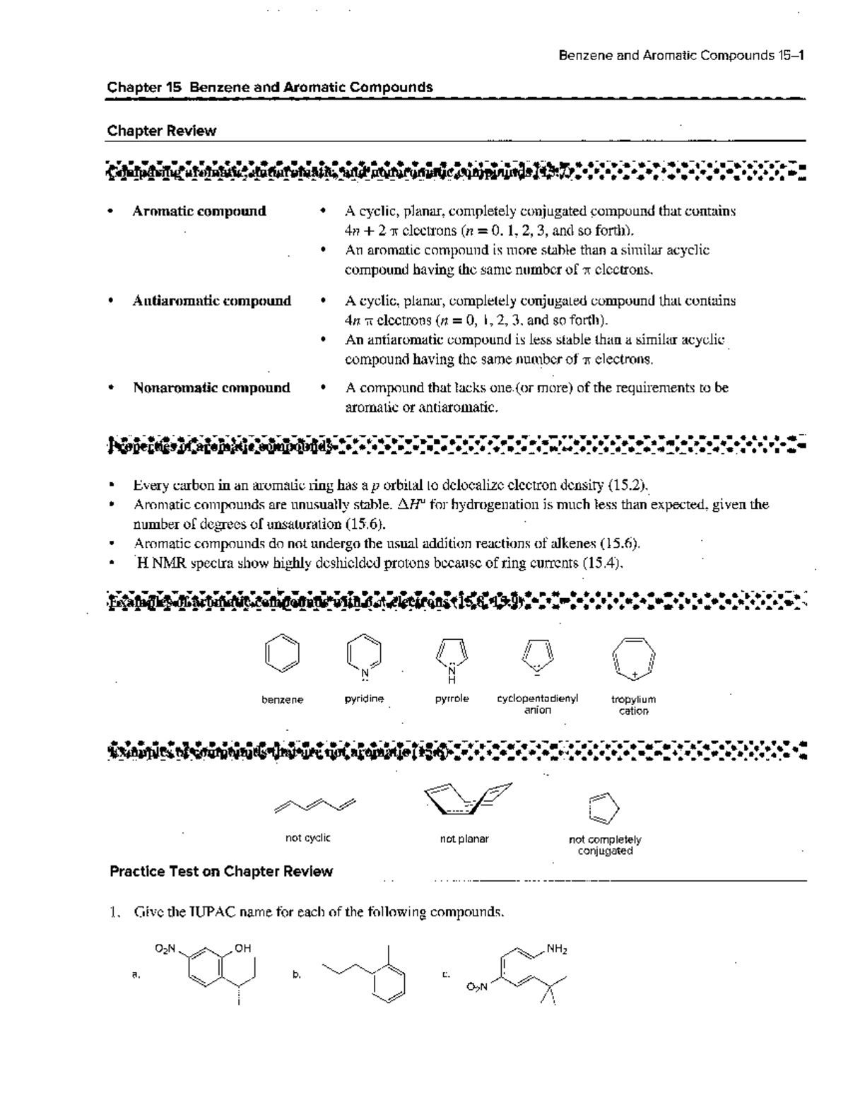 OC7E SM Ch15 problems 1-21 - Benzene and Aromatic Compounds Chapter 15 ...