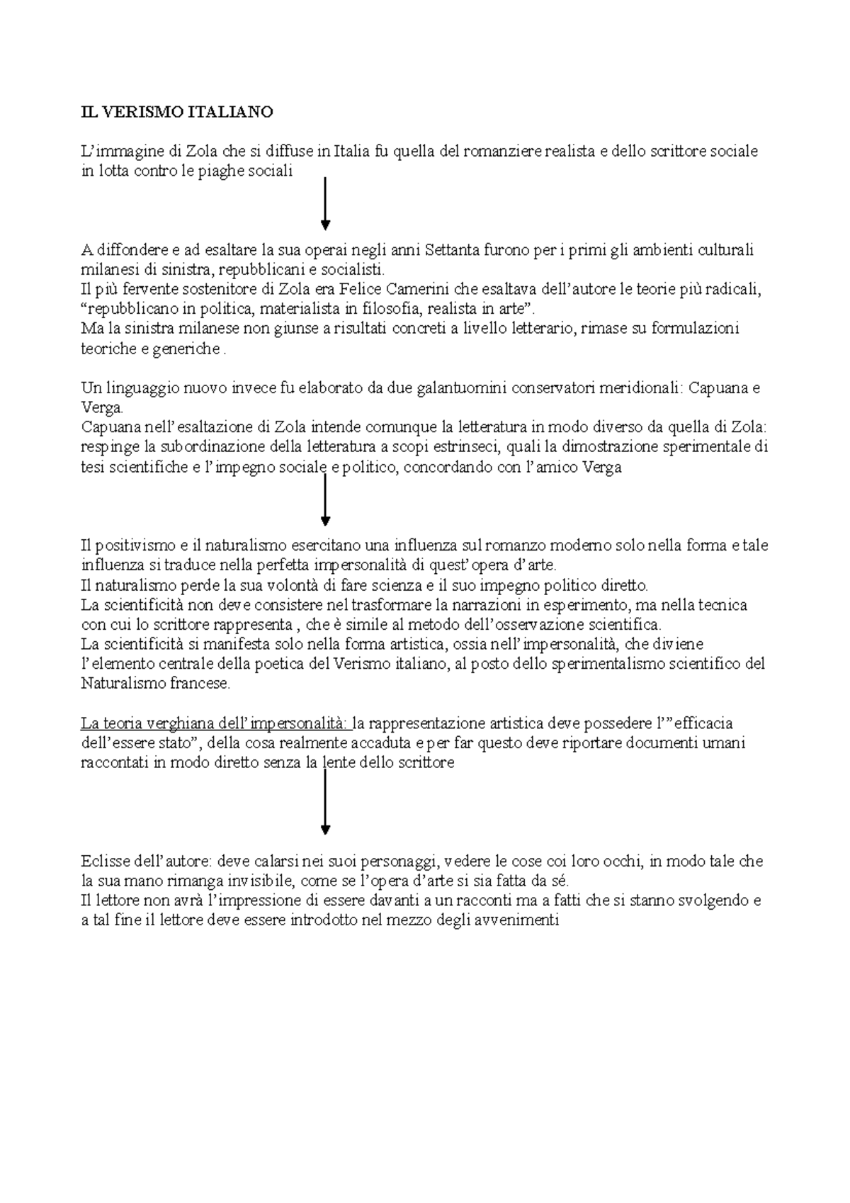 IL Verismo Italiano - riassunti - IL VERISMO ITALIANO L’immagine di ...