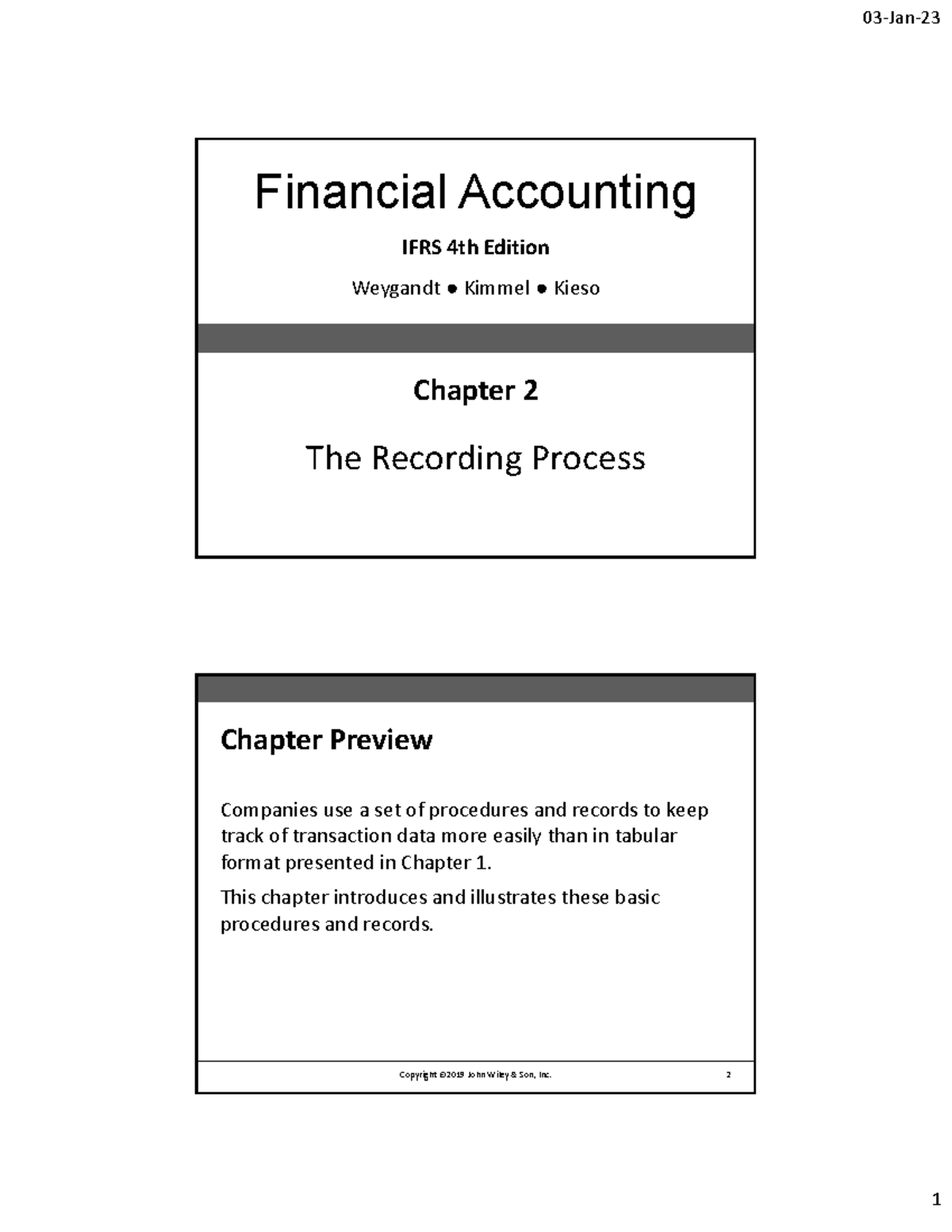 Ch02 The Recording Process - Financial Accounting IFRS 4th Edition Chapter 2 The Recording ...