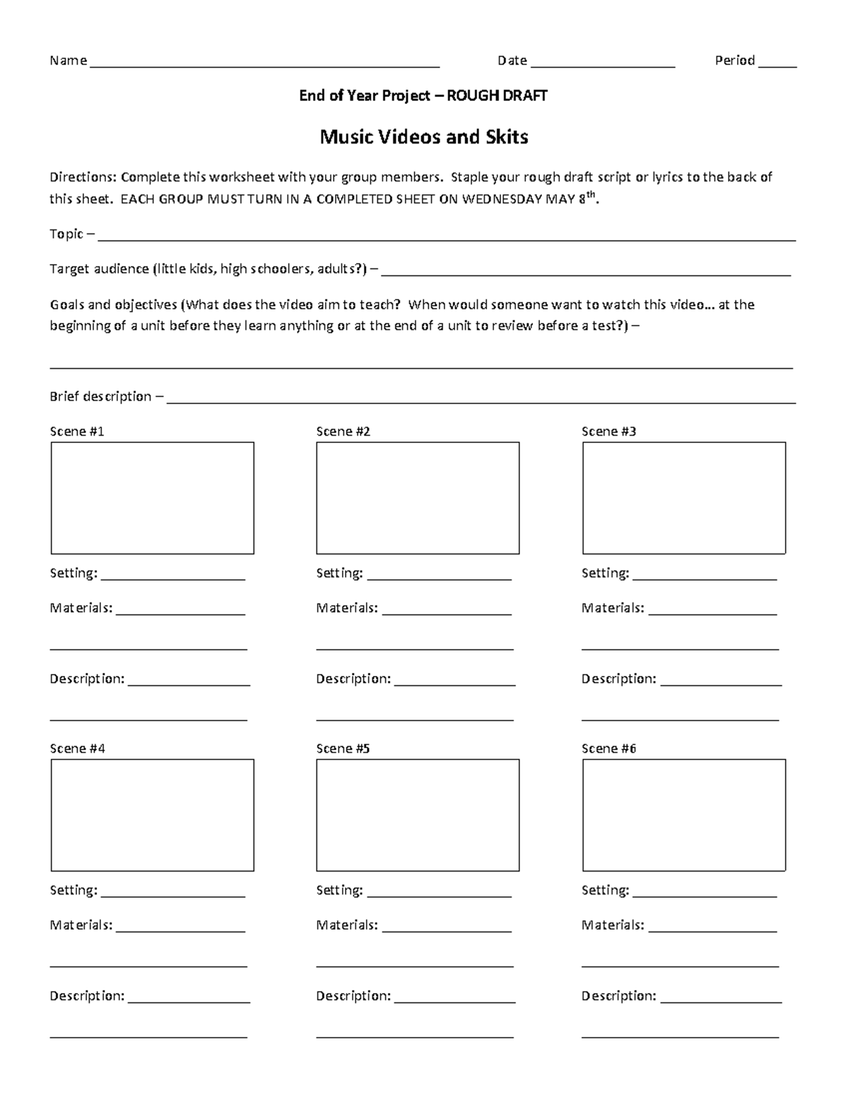 Project+Rough+Draft+Worksheets - Name ...