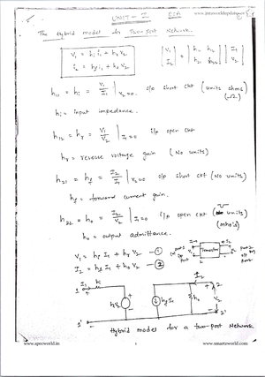 Electronic circuit analysis study material part-1 - Studocu