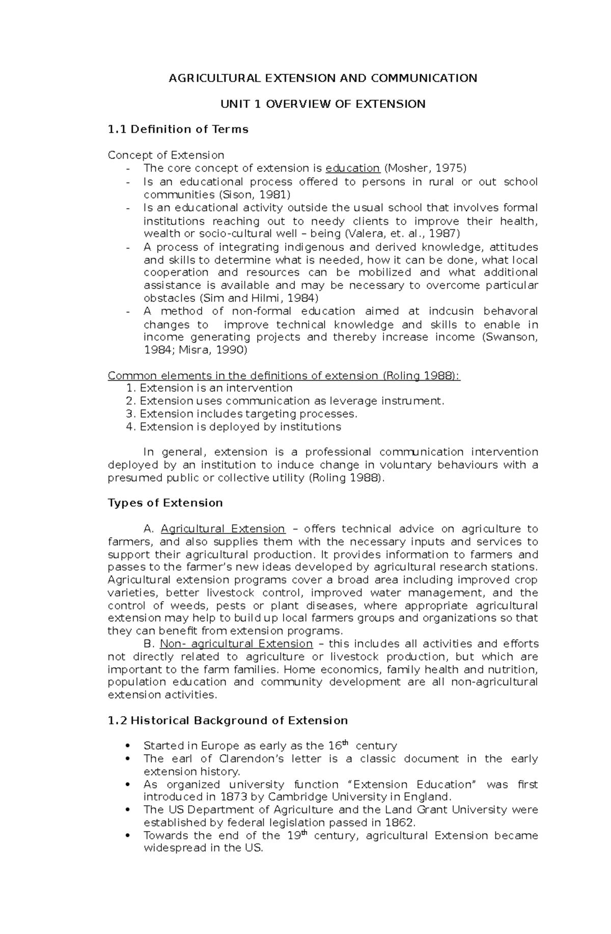 Agri Extension and Communication Manual - AGRICULTURAL EXTENSION AND ...