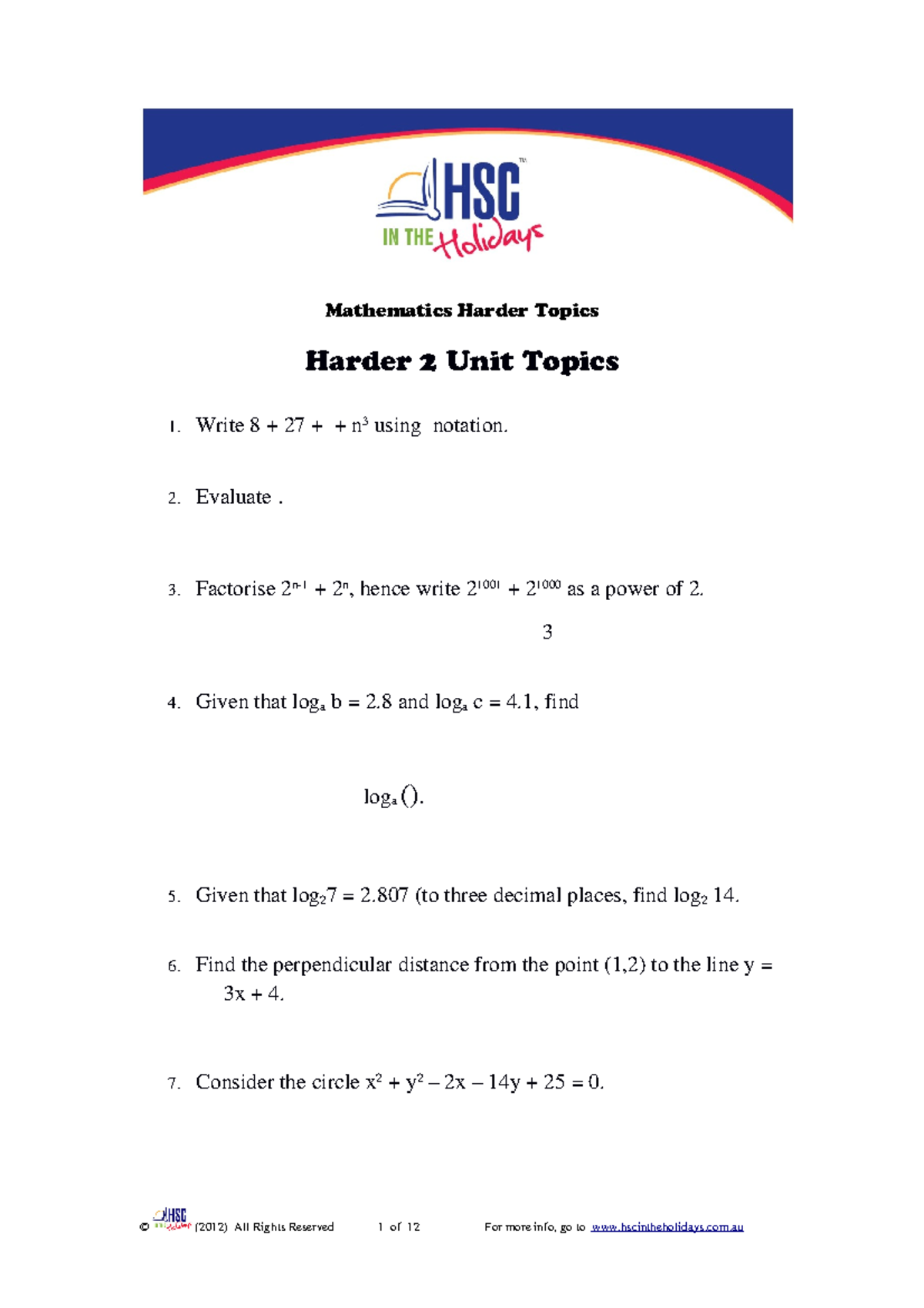 Courses maths 2u 532e52a35cfa3 - MathematicsHarderTopics ...