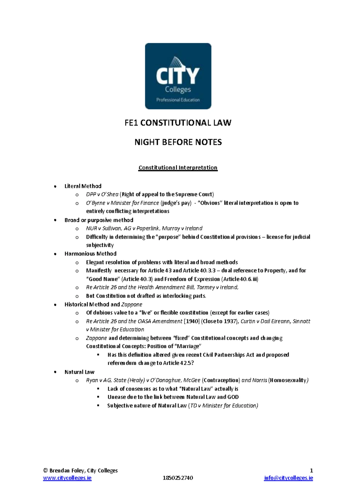 Unenumerated Rights and 8th amendment- Constitutional Law ...