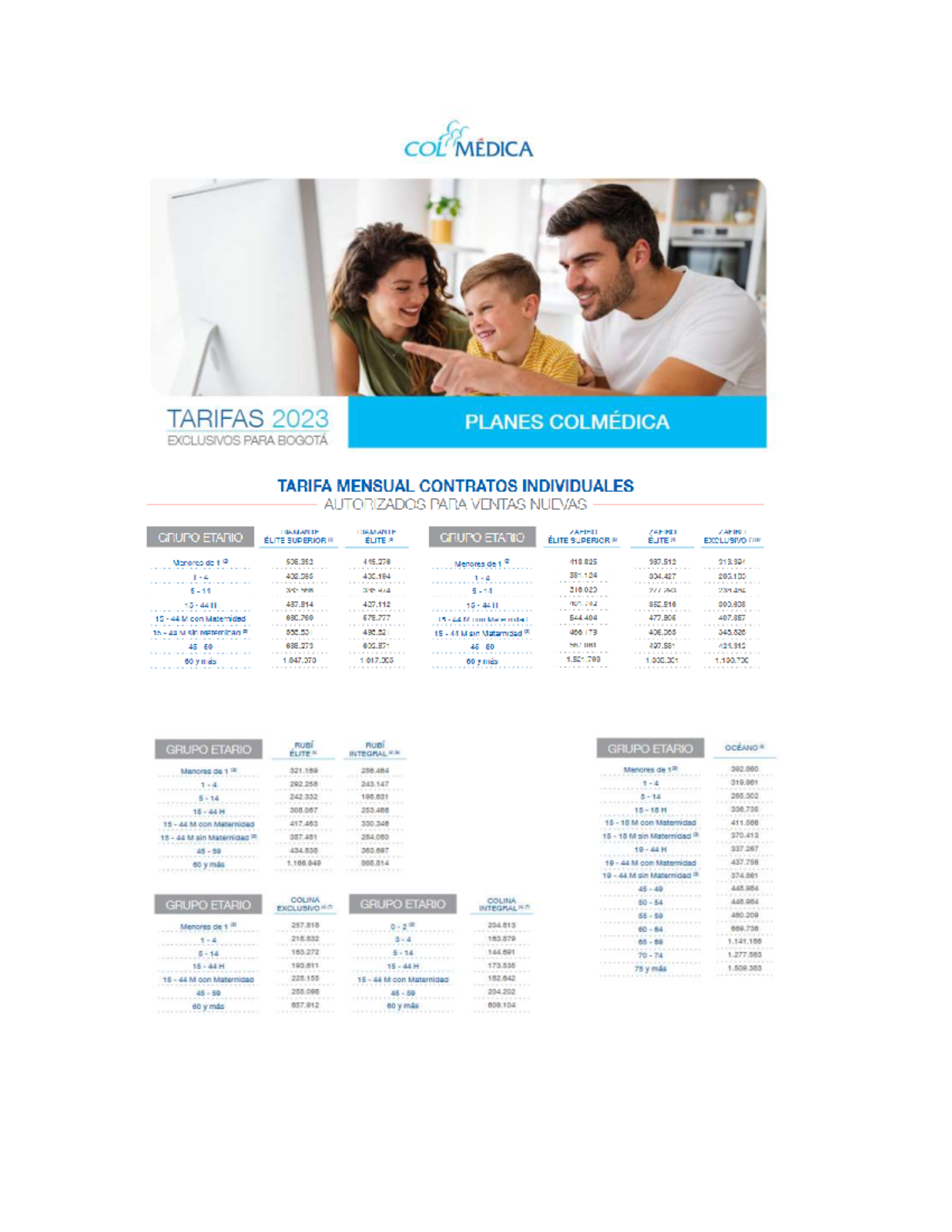 Tarifas Colmedica 2023 - introduccion al derecho - Studocu
