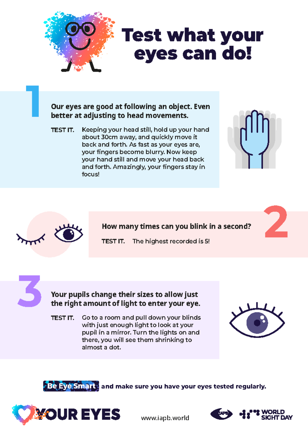 Test what your eyes can do - iapb and make sure you have your eyes ...