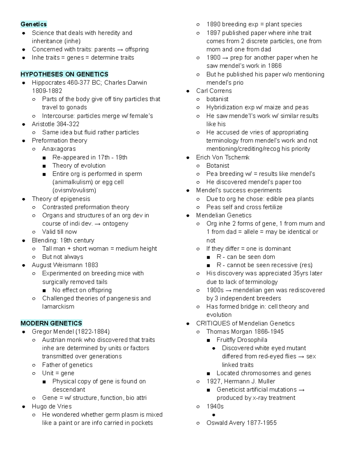 Genetics general biology reviewer - Genetics Science that deals with ...