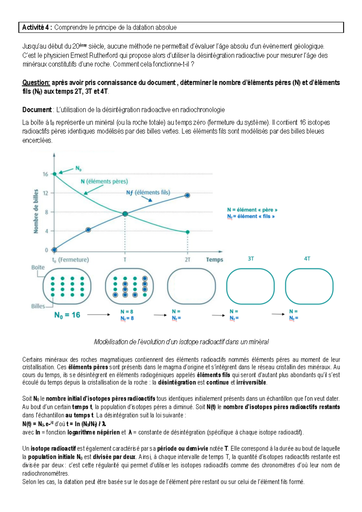 1B1 Act 4 principe radiochr - Activité 4 : Comprendre le principe de la ...