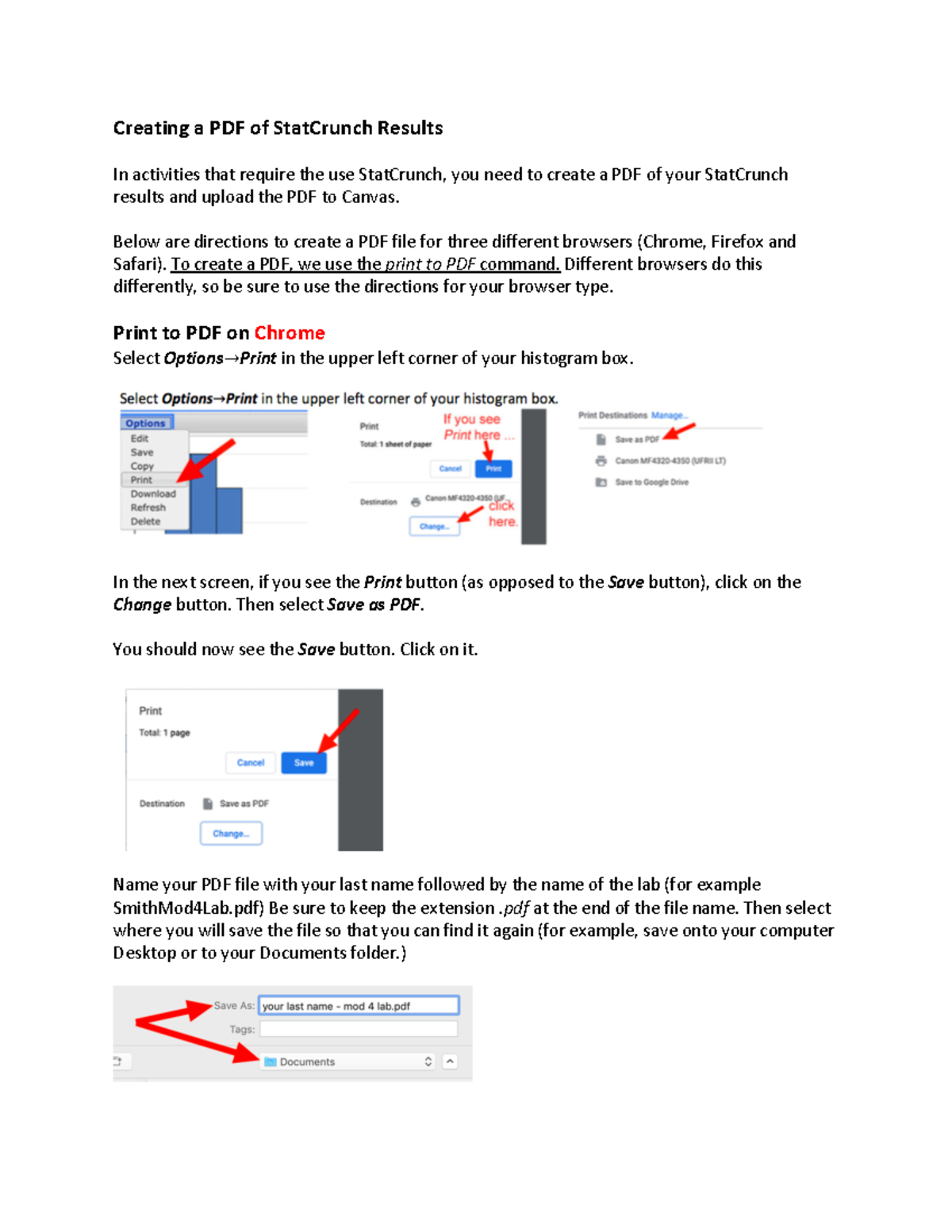 Creating a PDF of Stat Crunch Results - Creating a PDF of StatCrunch ...
