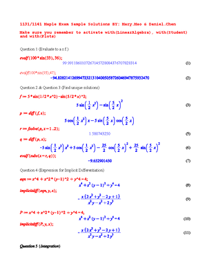 MATH1141 - UNSW Sydney - Higher Mathematics 1A - Studocu