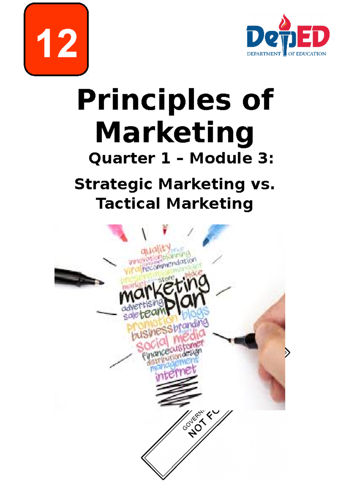 Inbound 8590018718982579782 - Principles of Marketing Quarter 1 – Module 3: Strategic Marketing ...