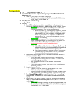 Murder essay template - CHEAT SHEETS IN ACTION MURDER Criminal Homicide ...