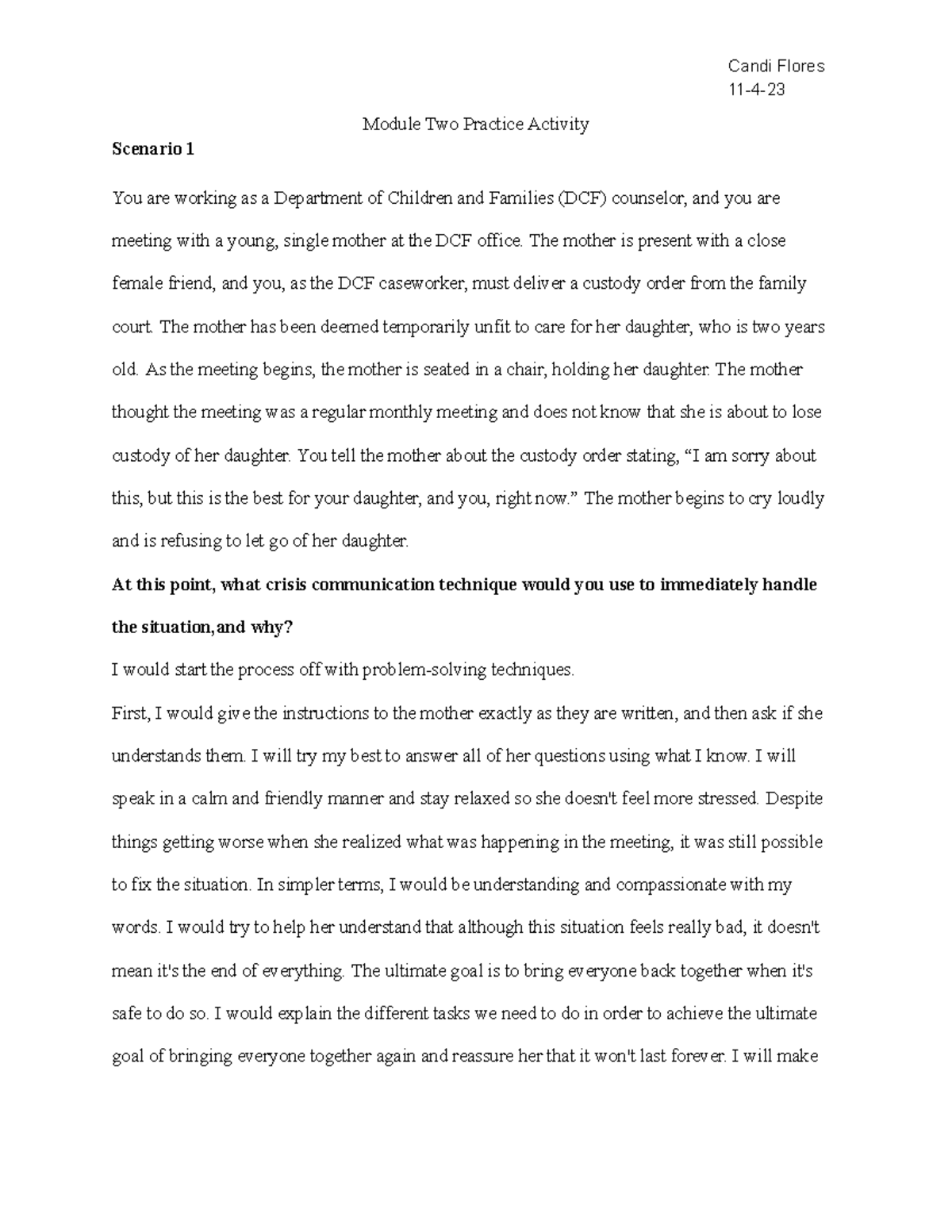 Cj140 - Mod 3 - Candi Flores 11-4- Module Two Practice Activity ...