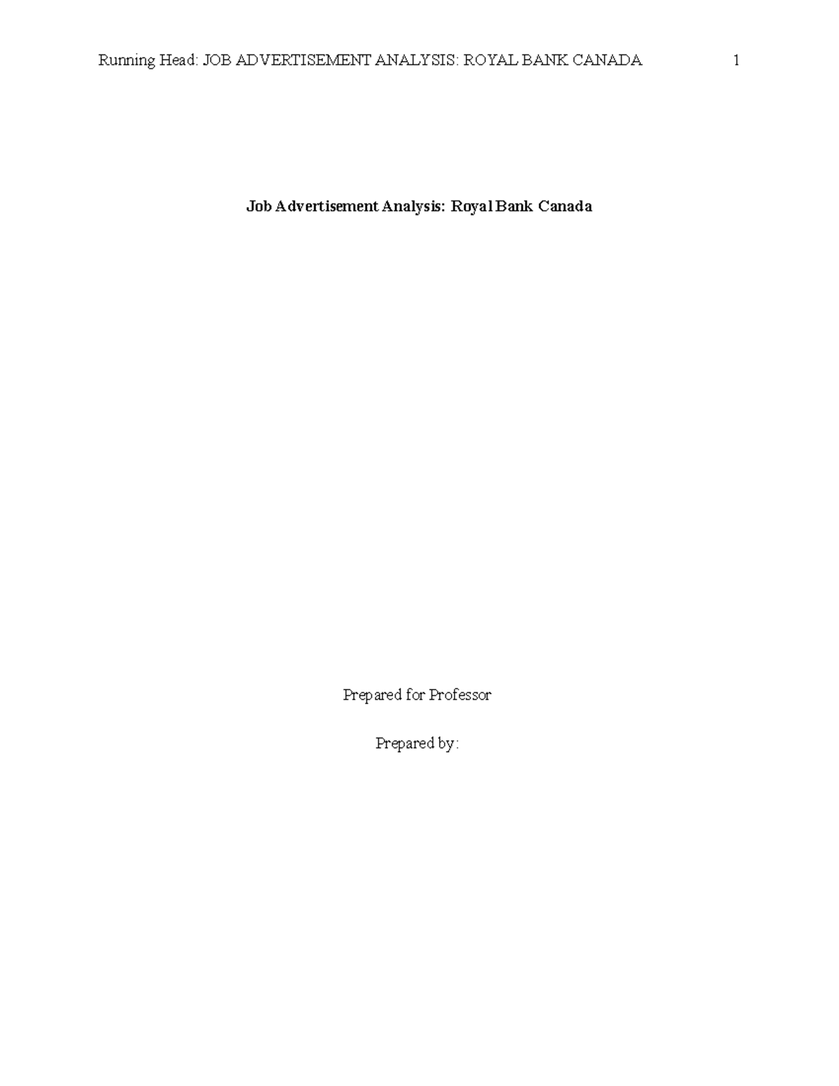 Job Advertisement Analysis - Below is the good characteristics for this ...