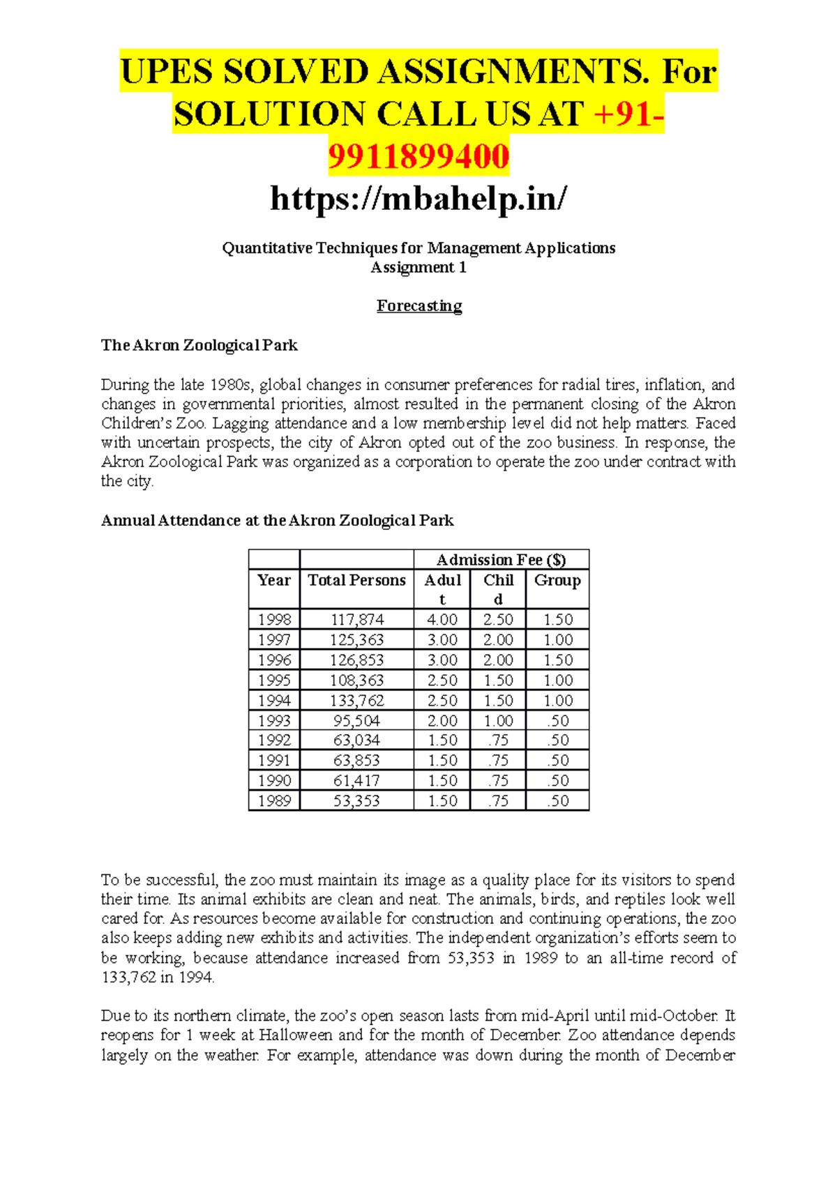Quantitative Techniques for Management Applications UPES Solved Assignment - SOLUTION CALL US AT ...