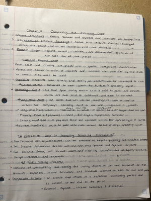 Accounting Notes - chap 1 - Chapter 1: Accounting and the Business ...