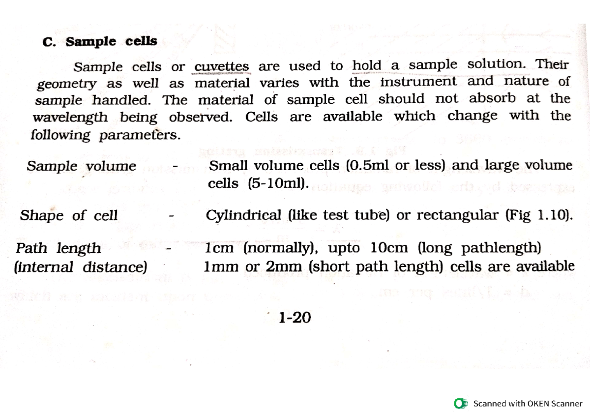 5. Sample Cells - Pharmaceutical analysis - Bpharm - Studocu
