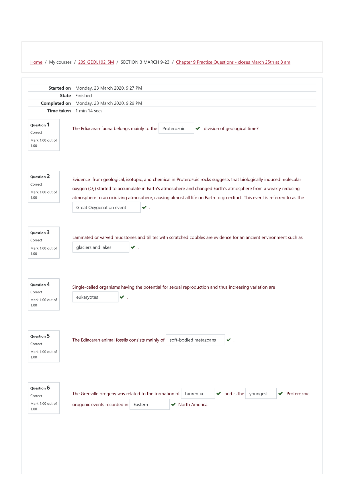 Exam, questions and answers - Question 1 Correct Mark 1 out of 1 ...