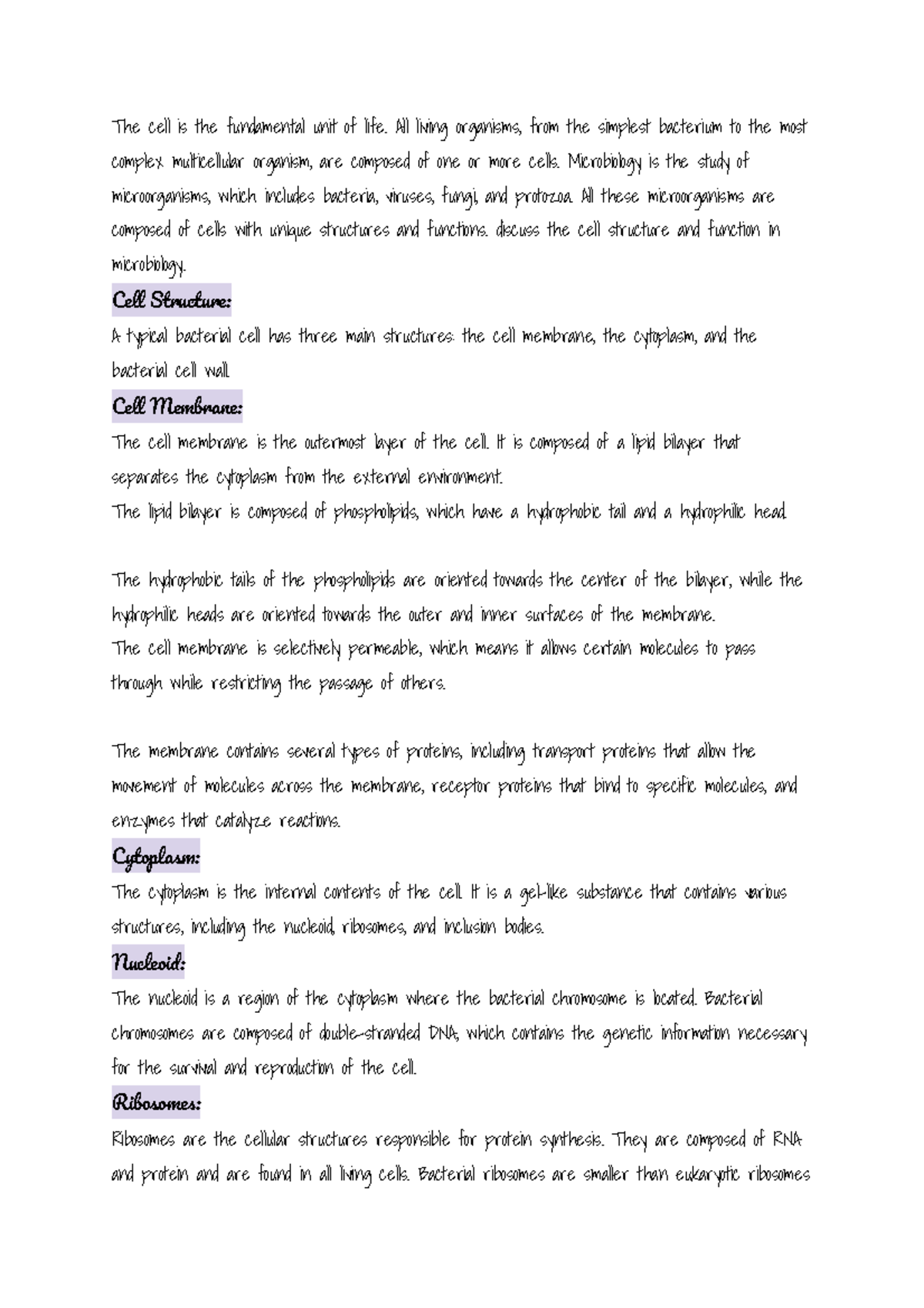 Cell structure and function - The cell is the fundamental unit of life ...